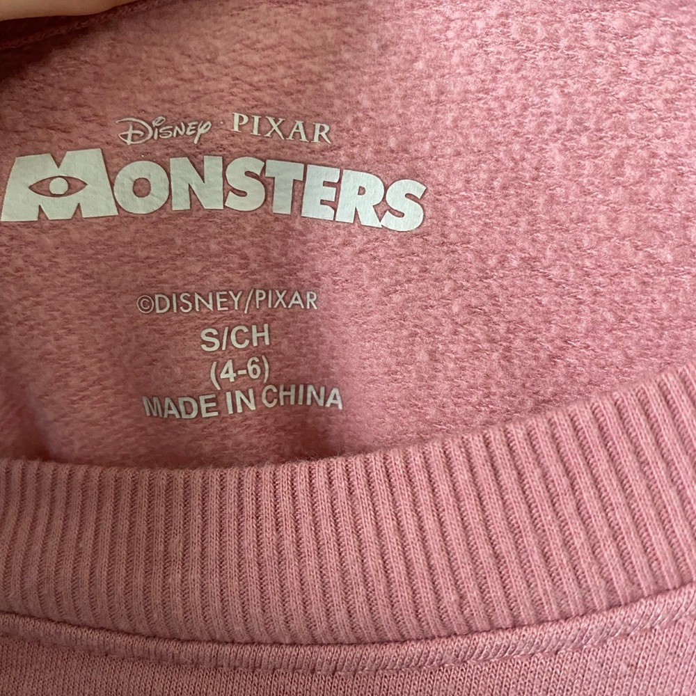 Disney Pixar Monsters Inc Pink Pullover Sweater - Gem